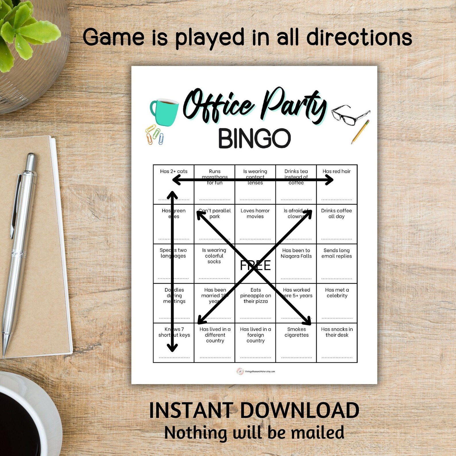Office Bingo, Coworker Bingo, Office Games, Team Building Games, Team ...