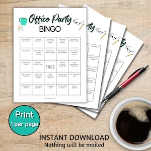 Office Bingo, Coworker Bingo, Office Games, Team Building Games, Team ...
