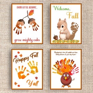 Fall Handprint Art, Fall Handprint Craft, Thanksgiving Handprint Craft ...