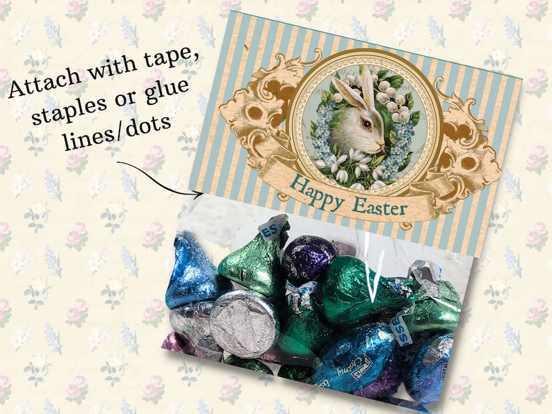 Digital Easter Treat Bag Toppers Bundle, Easter Cupcake Toppers ...