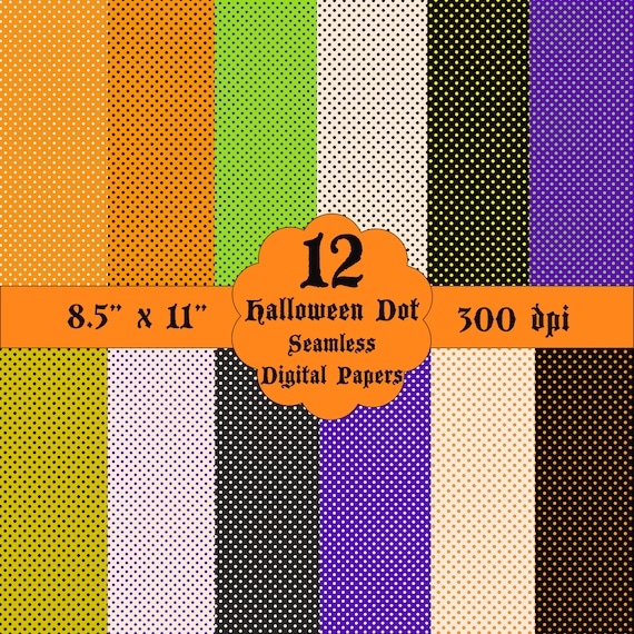 Halloween Polka Dot Background