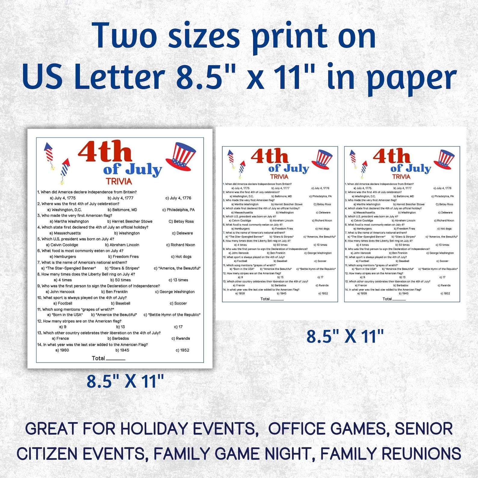 4th of July Games BUNDLE, Memorial Day Game Bundle, Patriotic Bingo ...