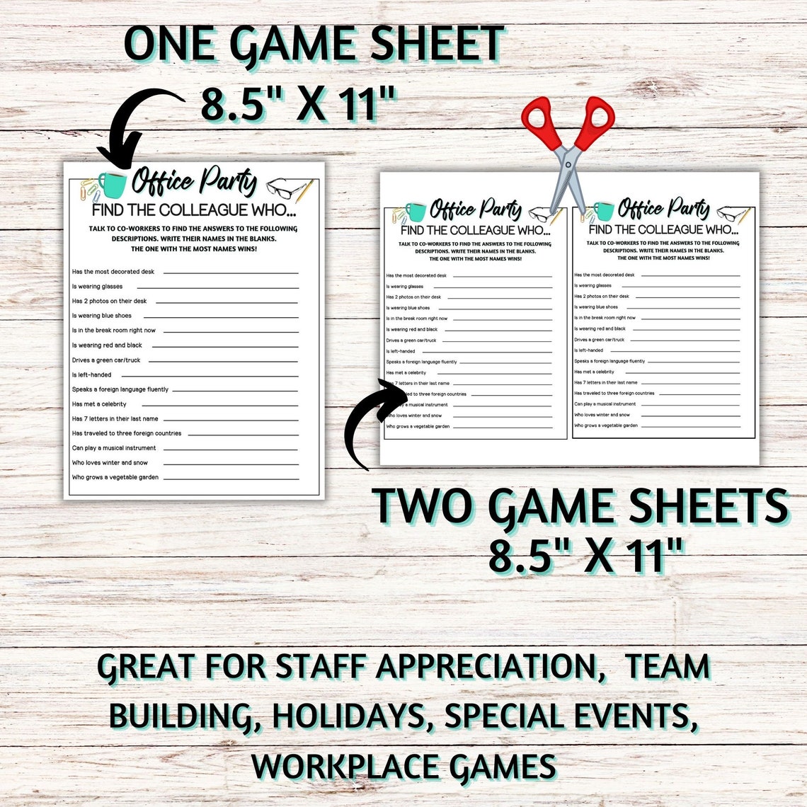 Office Work Games, Find the Colleague, Office Team Building Games, Work ...