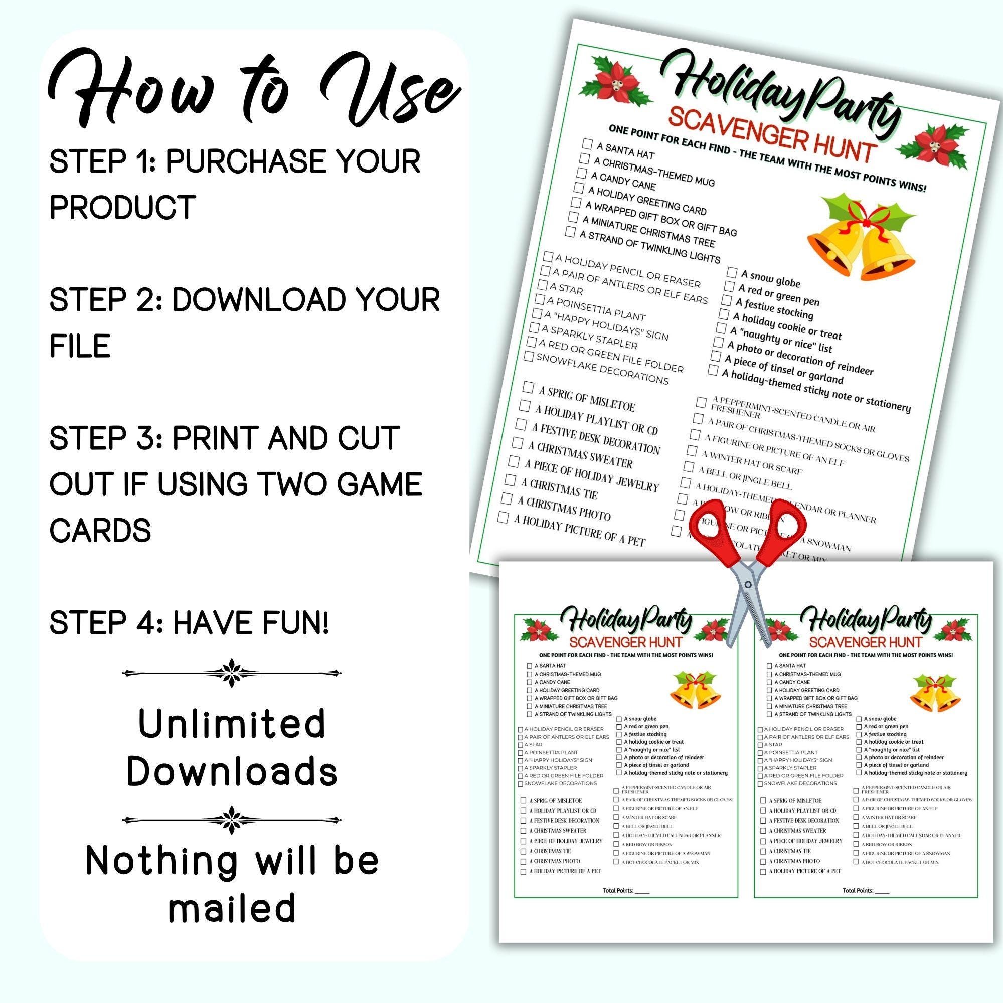Holiday Scavenger Hunt, Office Games, Scavenger Hunt, Team Building ...
