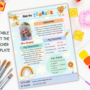 Editable Groovy Meet the Teacher Template Kit, Get to Know Teacher ...