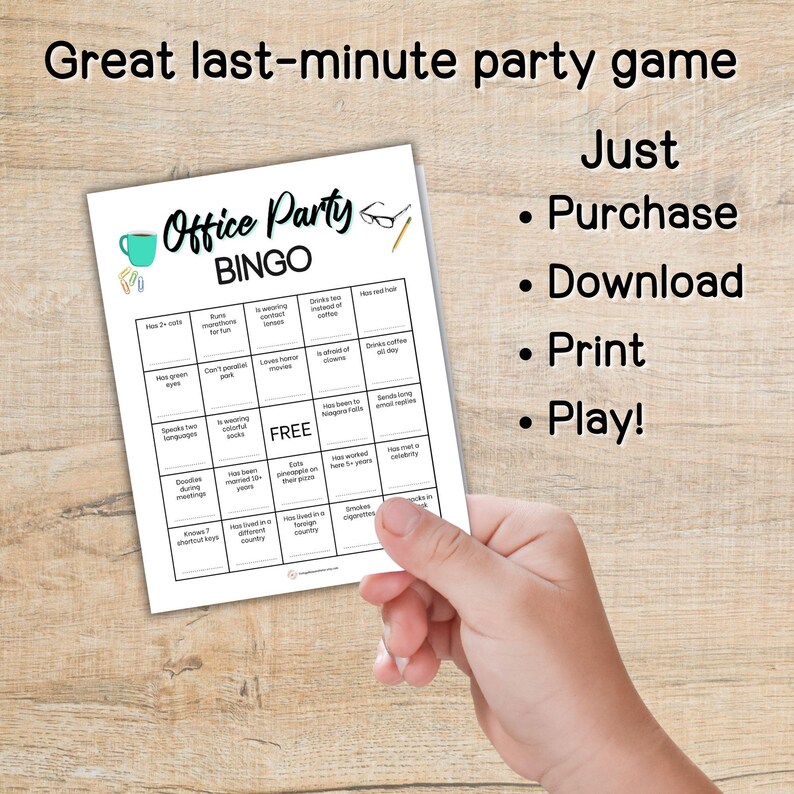 Office Bingo, Coworker Bingo, Office Games, Team Building Games, Team ...