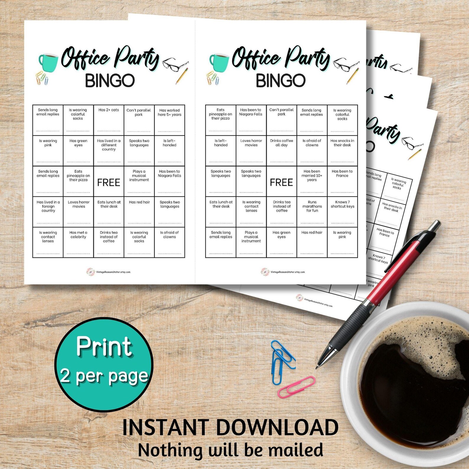 Office Bingo, Coworker Bingo, Office Games, Team Building Games, Team ...