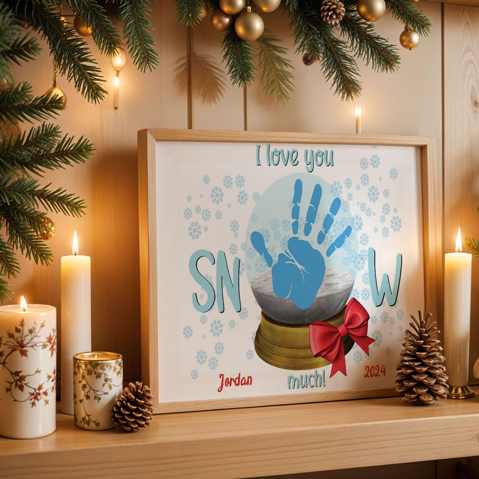 EDITABLE Winter Snowglobe Handprint Art, Winter Handprint, Downloadable ...
