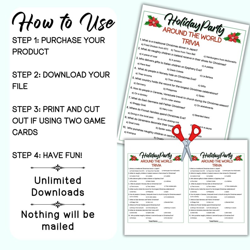 Holiday Around the World Trivia Game, Holiday Office Party Game, Team ...