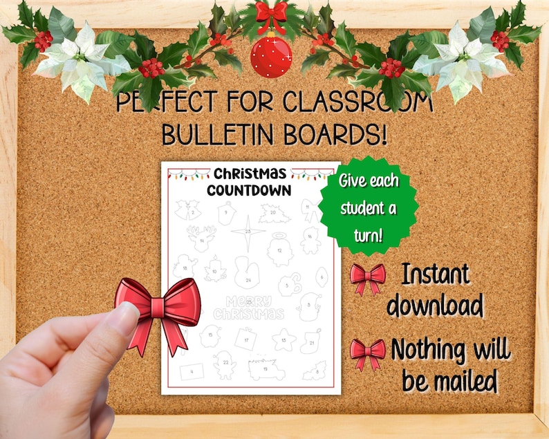 Christmas Countdown Calendar, Kids Advent Calendar, Christmas Stickers ...