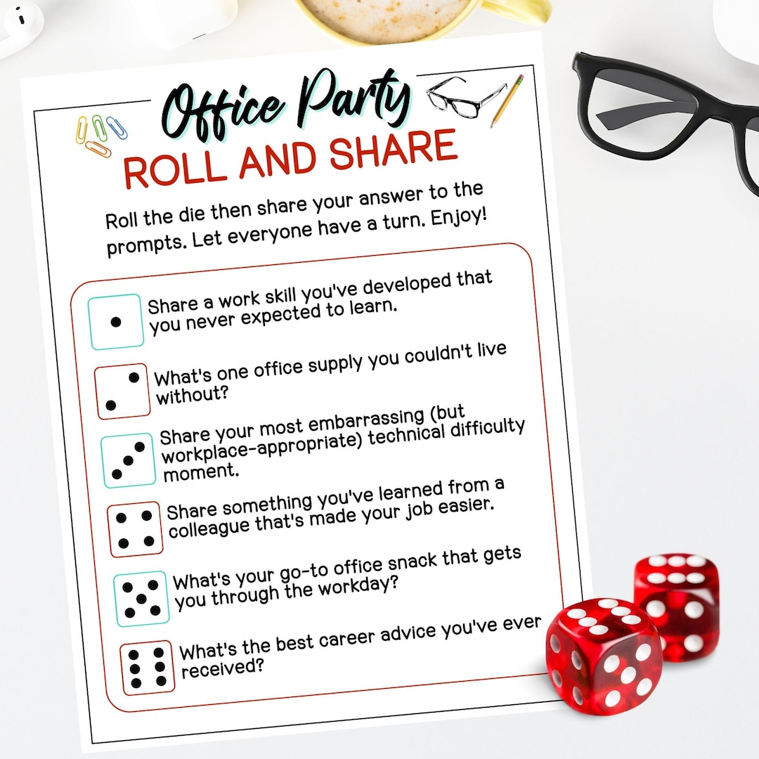 Office Party Roll and Share Icebreaker Game, Virtual Games for Work ...
