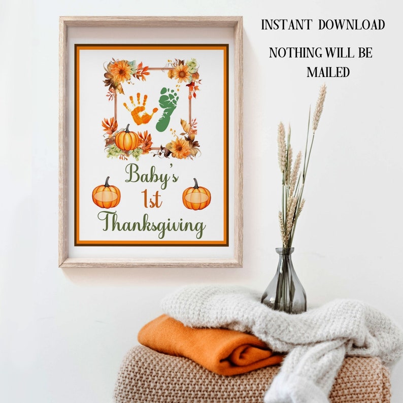 EDITABLE My First Thanksgiving Printable, Newborn Keepsake Printable ...