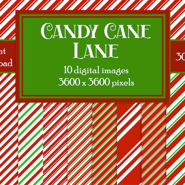 Candy Cane Papers - Etsy