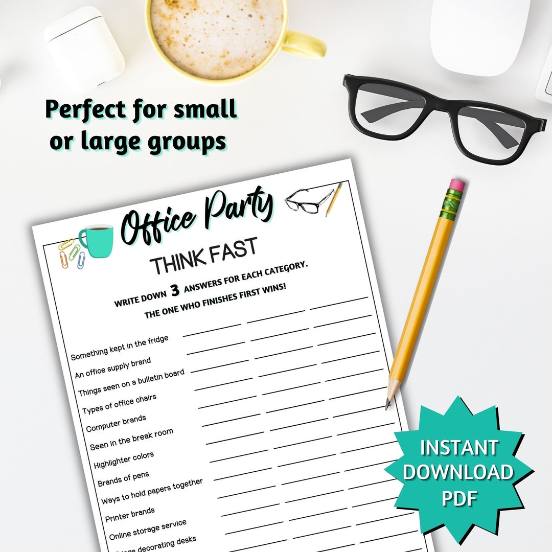 Office Work Games, Think Fast Game, Office Team Building Games, Work ...