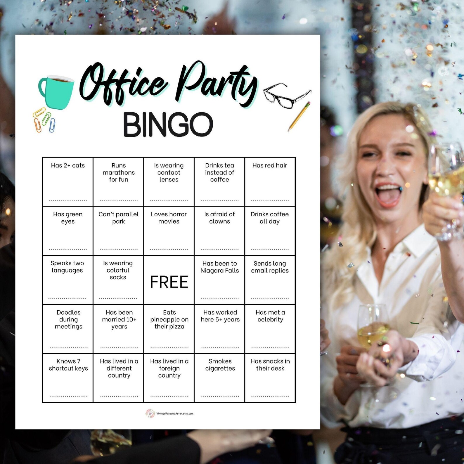 Office Bingo, Coworker Bingo, Office Games, Team Building Games, Team ...