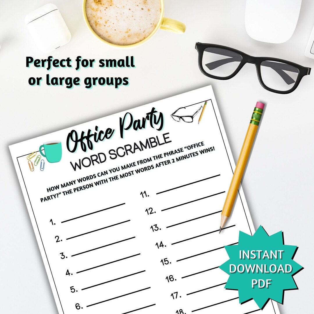 Office Work Games, Office Word Scramble, Office Team Building Games ...