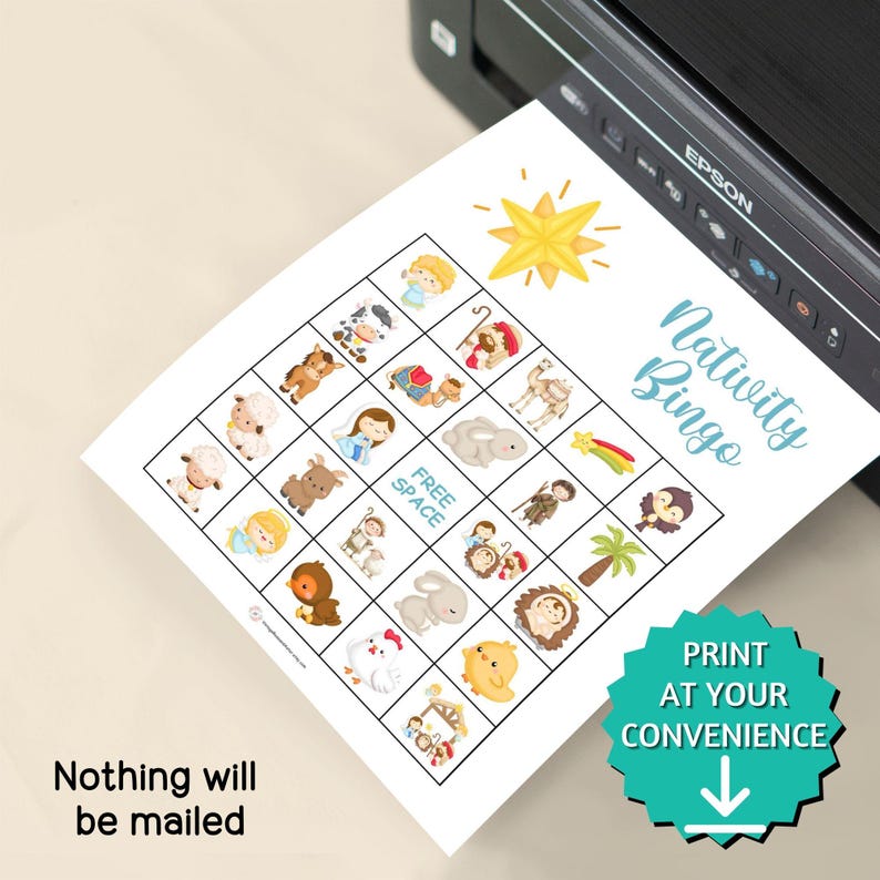 Nativity Bingo, Christmas Bingo, Bible Stories Bingo, Sunday School ...