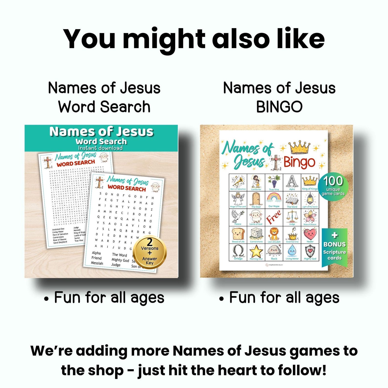 PRINTABLE Names of Jesus Matching Game, Morning Basket Preschool Bible ...