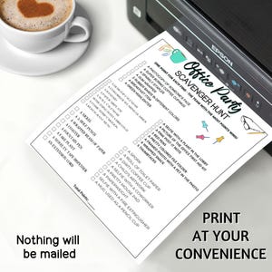 Office Scavenger Hunt, Office Games, Team Building Games, Icebreaker ...