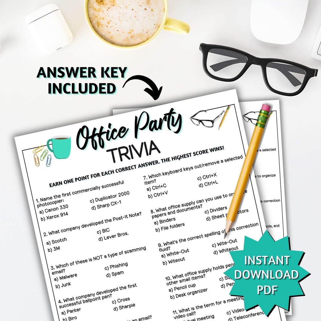 Office Trivia Team Building Games, Office Games, Icebreaker Games ...