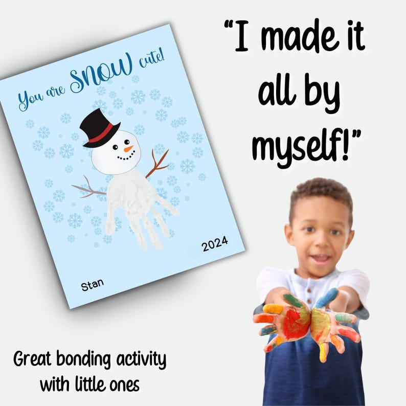 EDITABLE Snowman Handprint Art, Winter Handprint Craft, Handprint Craft ...