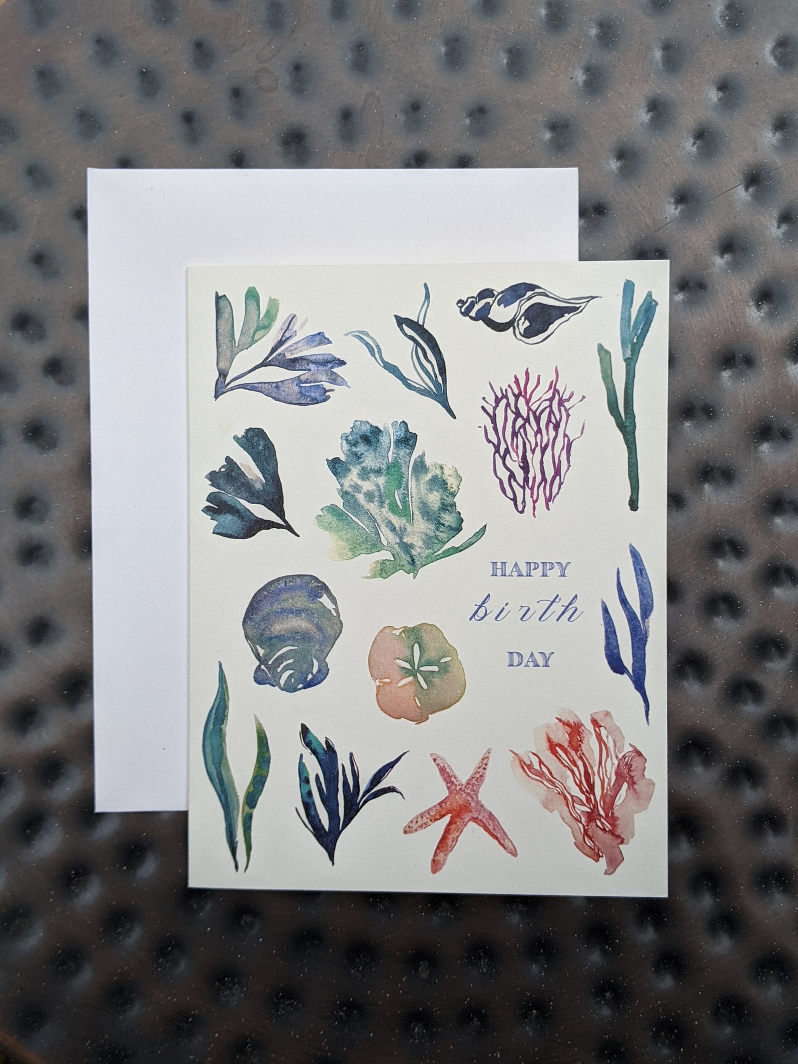Happy Birthday Sea Life Greeting Card | 4.25x5.5" | Watercolor Art ...
