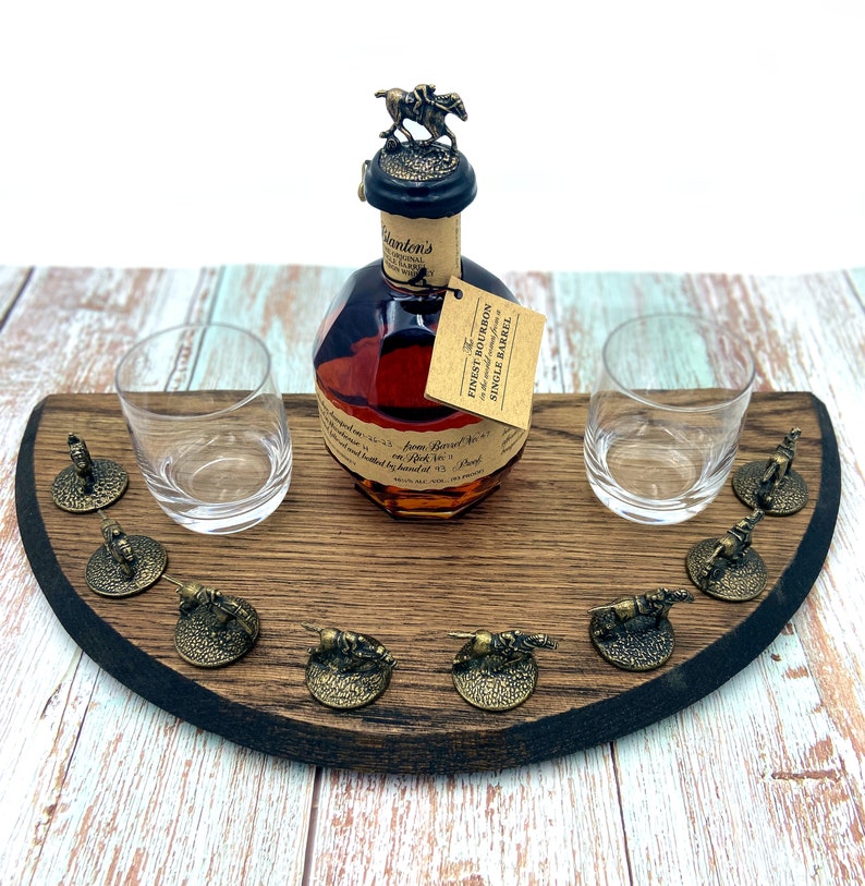 Blanton's Bourbon Stopper Display: Barrel Head Bottle & Cork Holder for ...