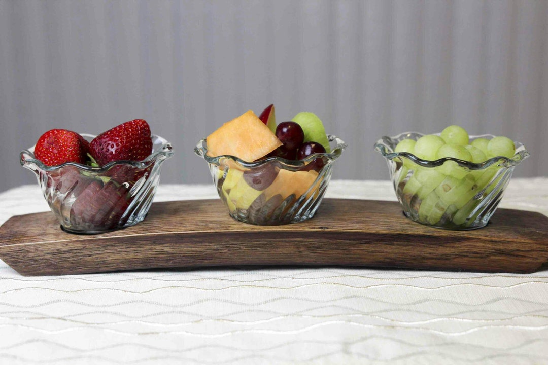 Wine Barrel Stave Dessert Flight: Dip & Sauce Tasting Set - Etsy