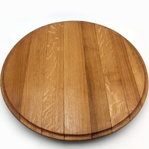 Rustic Reclaimed Wine Barrel Lazy Susan: Rotating Turntable for Dining ...