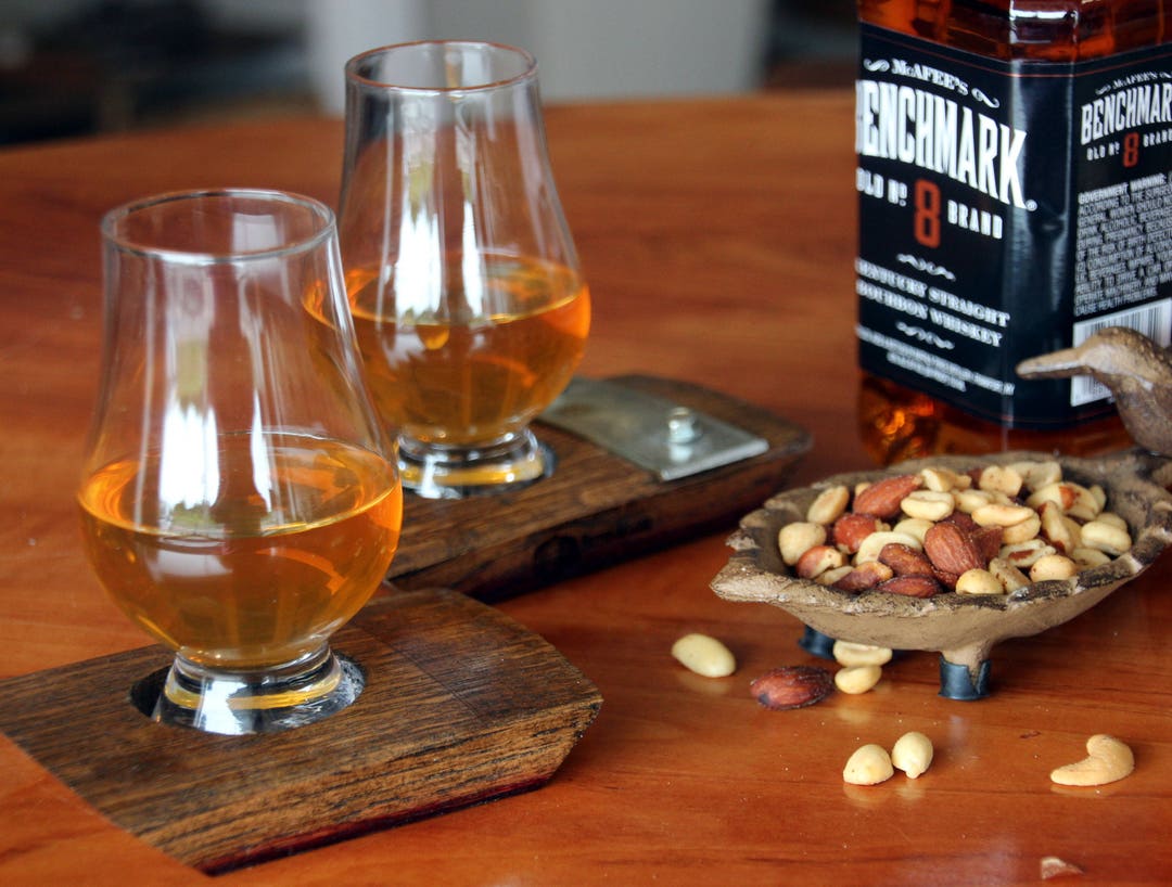 Single Whiskey Glass Coaster/ Scotch / Bourbon Coaster/ Glencairn Glass ...