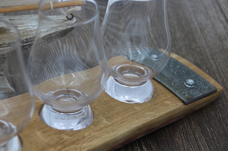Personalized Whiskey Flight: Reclaimed Bourbon Barrel Tasting Tray ...