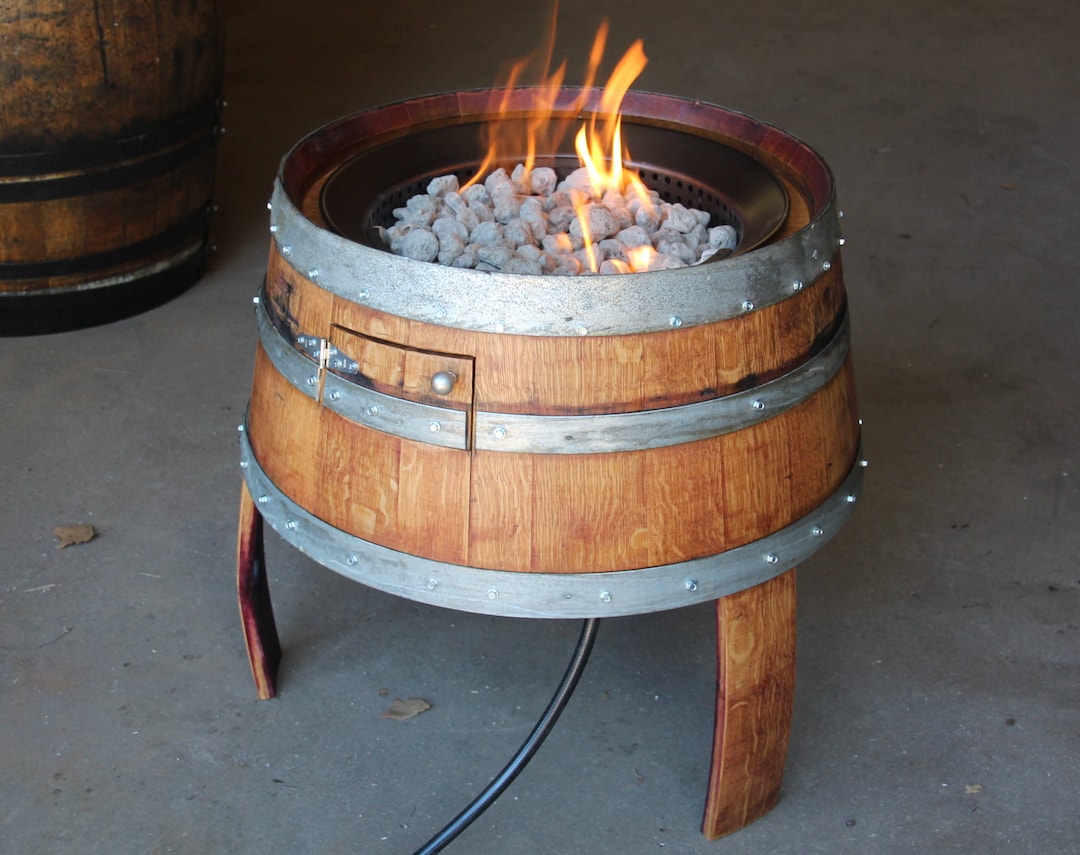 Fire Pit, Barrel Fire Pit, Outdoor Gas Fire Pits, Cabin Decor, Patio ...