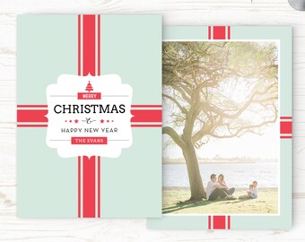 Holiday card template | Etsy