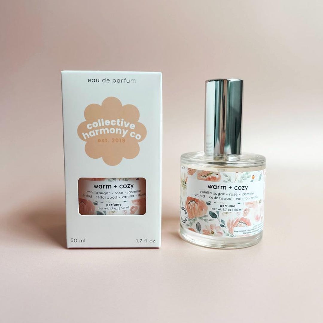 Warm + Cozy Perfume: Vanilla, Rose & Musk - 1.7 Oz - Etsy