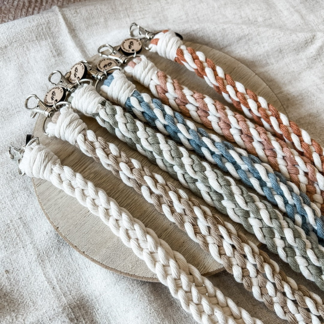 Braided Lanyard | Thin Macrame Lanyard | Two Tone Lanyard | Macrame ...