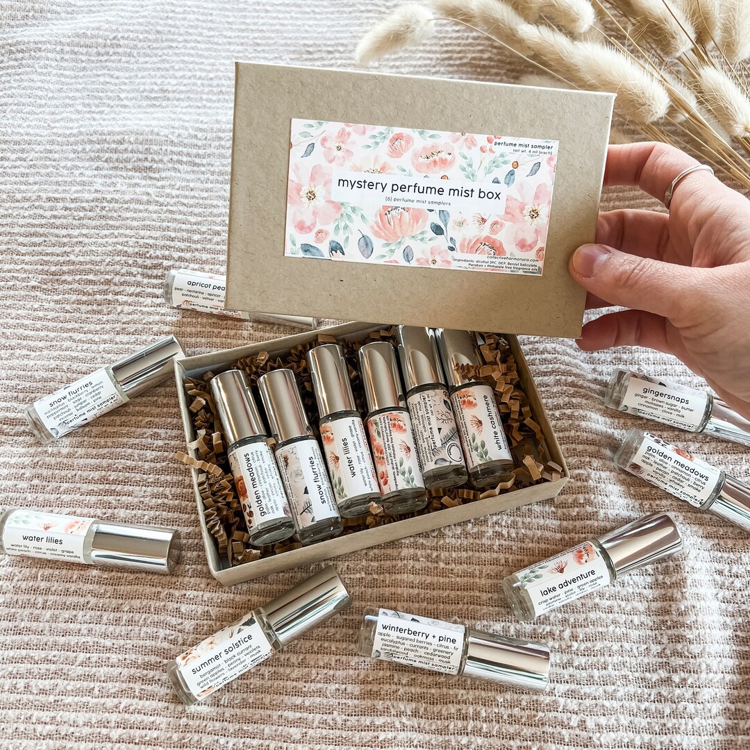 MYSTERY Perfume Sampler Box | Eau De Parfum Mists | Perfume Gift Box ...