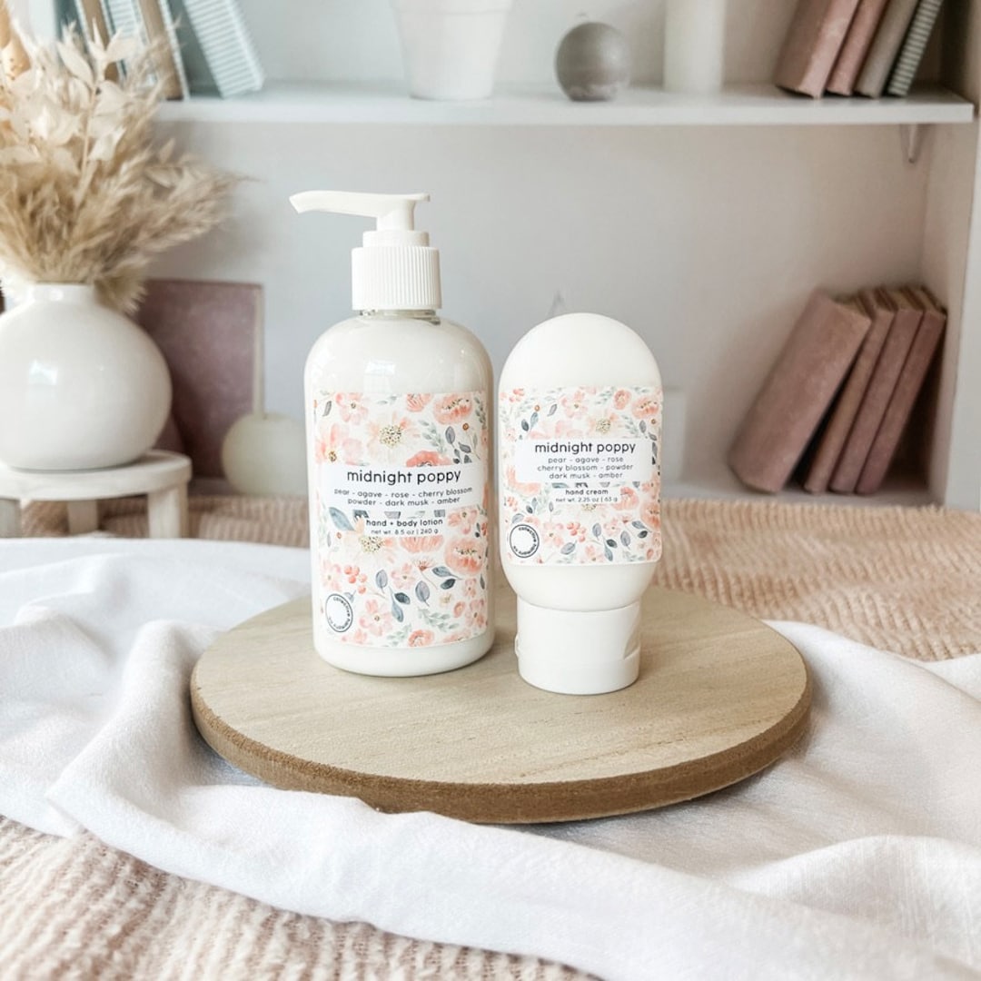 Midnight Poppy | Shea + Aloe Vera Body Butter | Hand Poured Body Lotion ...