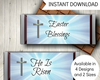 Religious Easter Candy Bar Wrappers Printable Easter Gift | Etsy