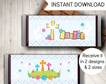 Religious Easter Candy Bar Wrappers Printable Easter Gift | Etsy