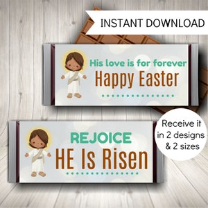 Cute Religious Easter Candy Bar Wrappers, Printable Easter Gifts ...