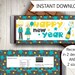 Happy New Year Printable Candy Bar Wrappers, Party Favors, Instant ...