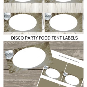 Disco Party Food Labels, Instant Download, Disco Decor - Etsy Australia