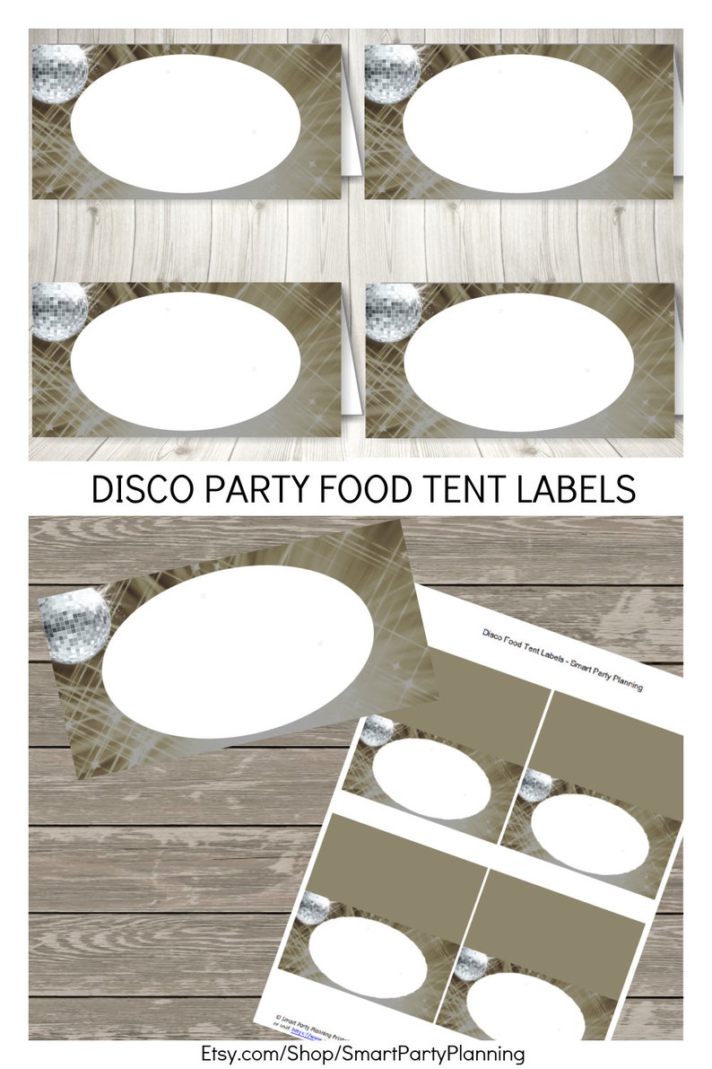Disco Party Food Labels Instant Download Disco Decor - Etsy Australia
