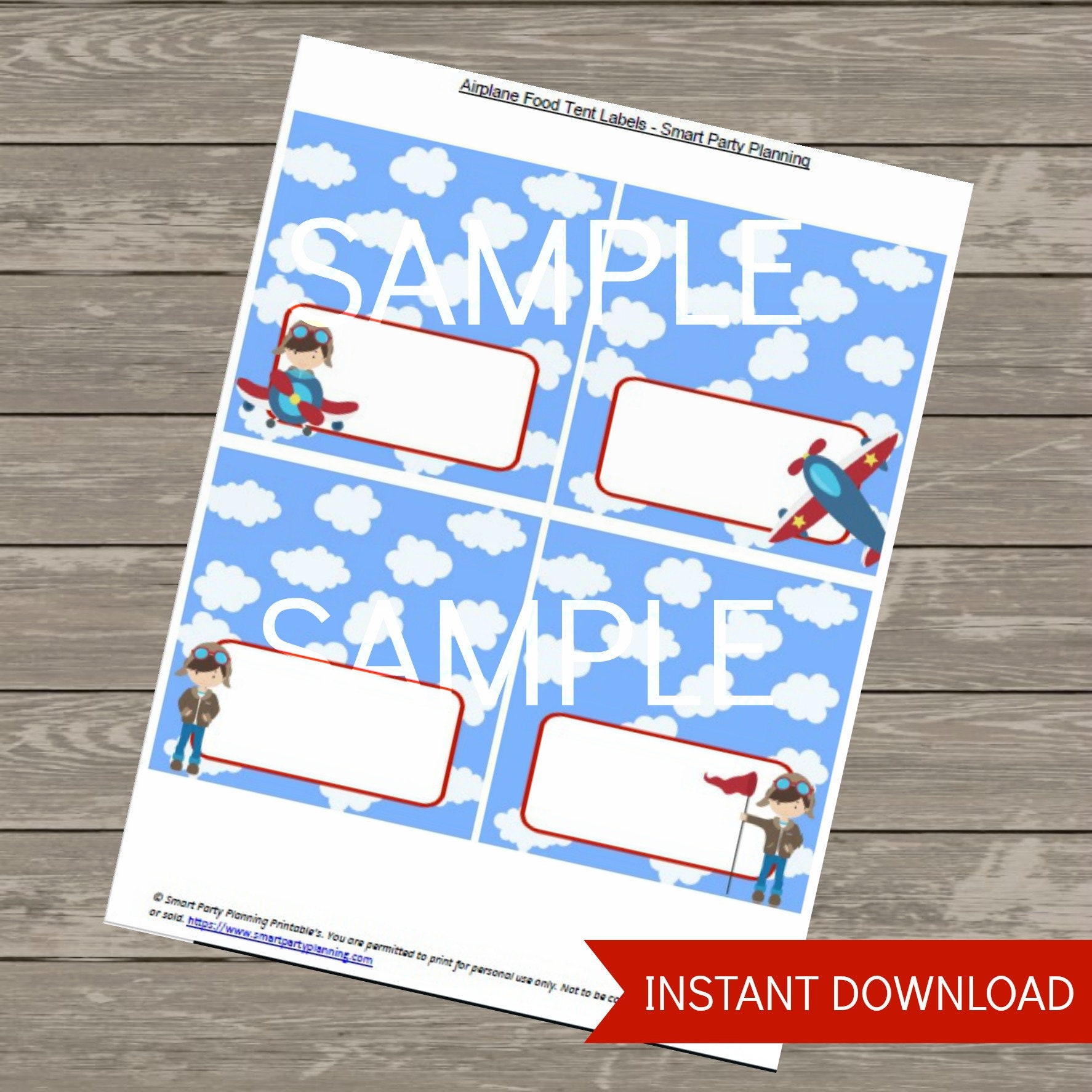Airplane Party Food Tent Labels Printable Labels FREE - Etsy Australia