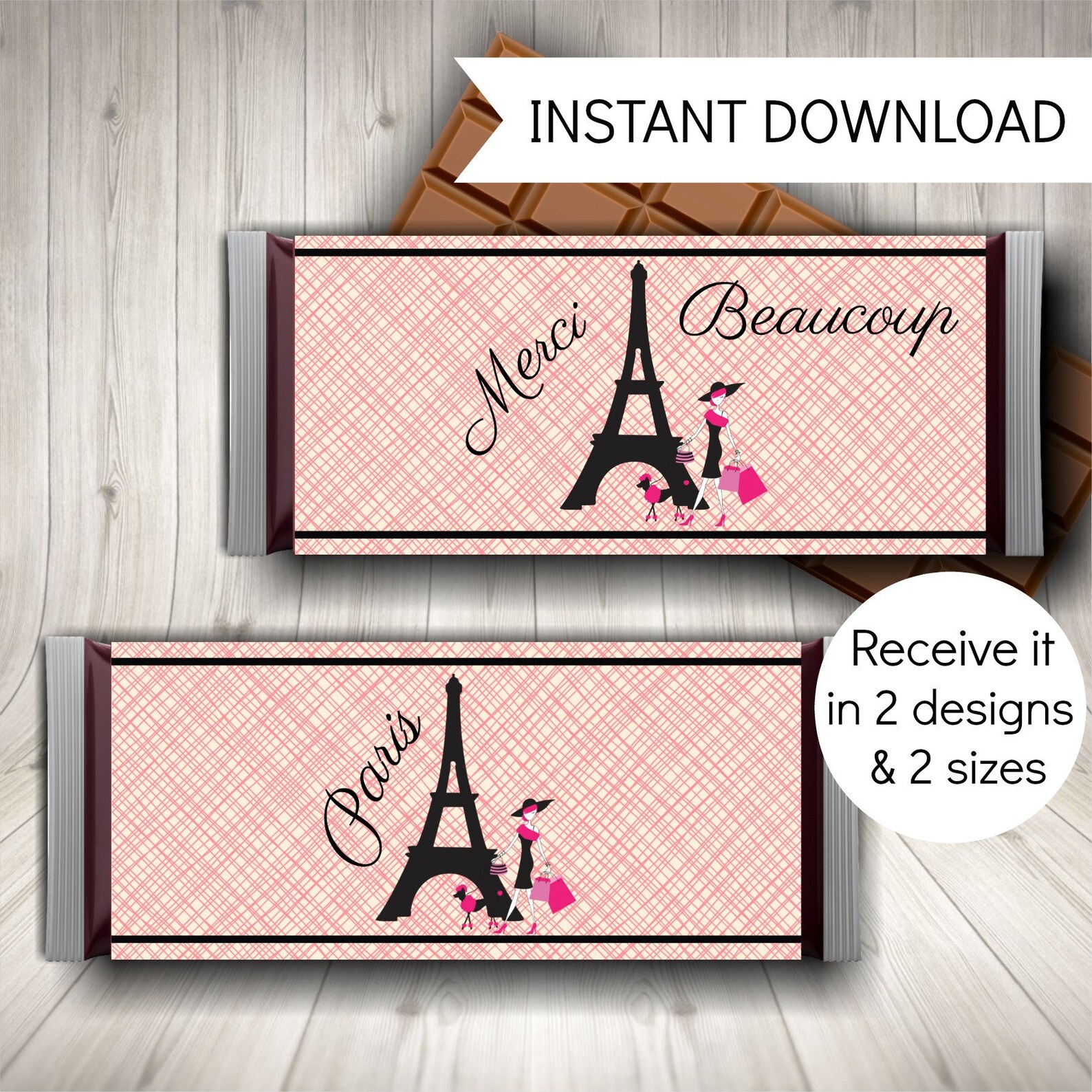Paris Party Candy Bar Wrappers Paris Themed Party Favors - Etsy