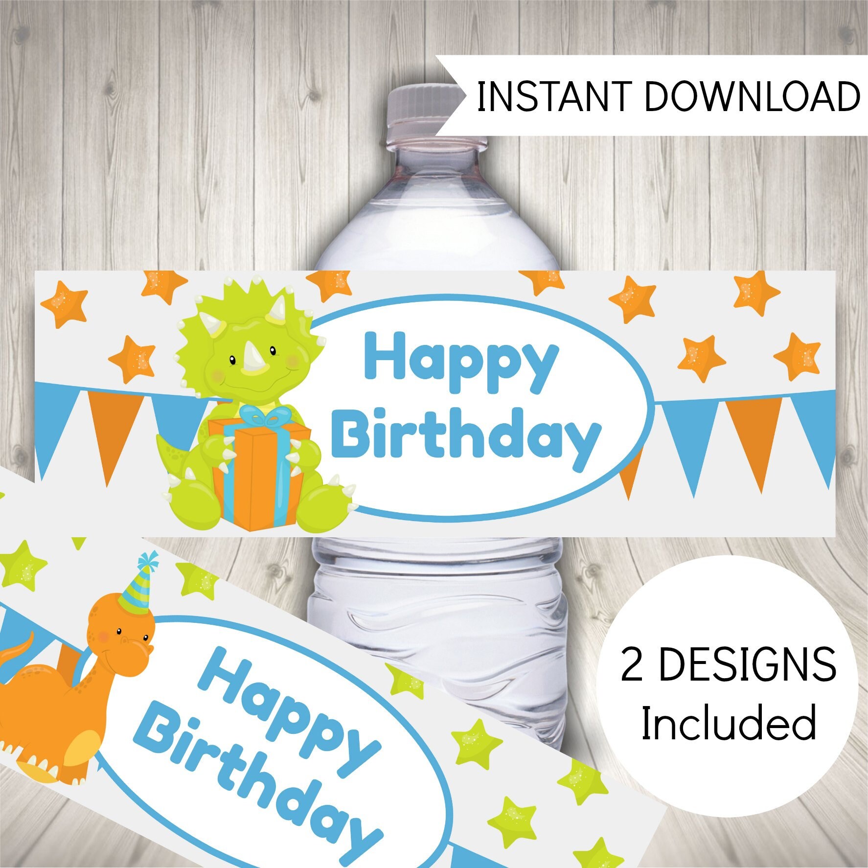 Dinosaur Party Printable Set Birthday Decorations Dinosaur | Etsy