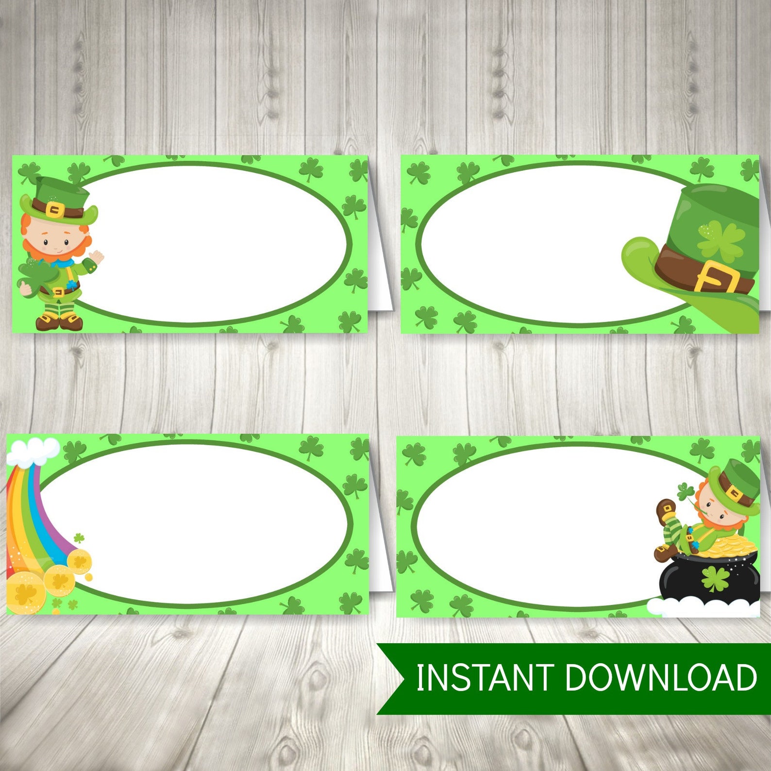 St Patricks Day Place Cards Printable Candy Buffet Labels - Etsy