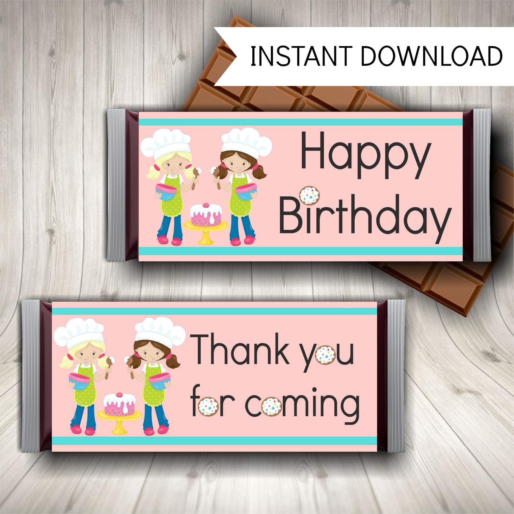 Cooking Party Printables Set Printable Instant Download - Etsy Australia