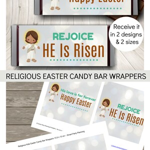 Cute Religious Easter Candy Bar Wrappers, Printable Easter Gifts ...