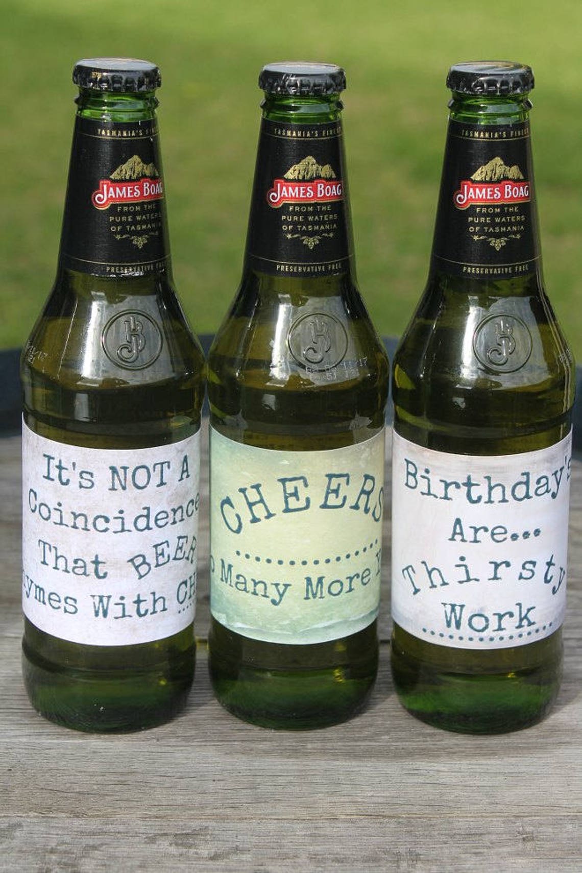 Rustic Birthday Beer Labels Printable Labels Gift for Him - Etsy